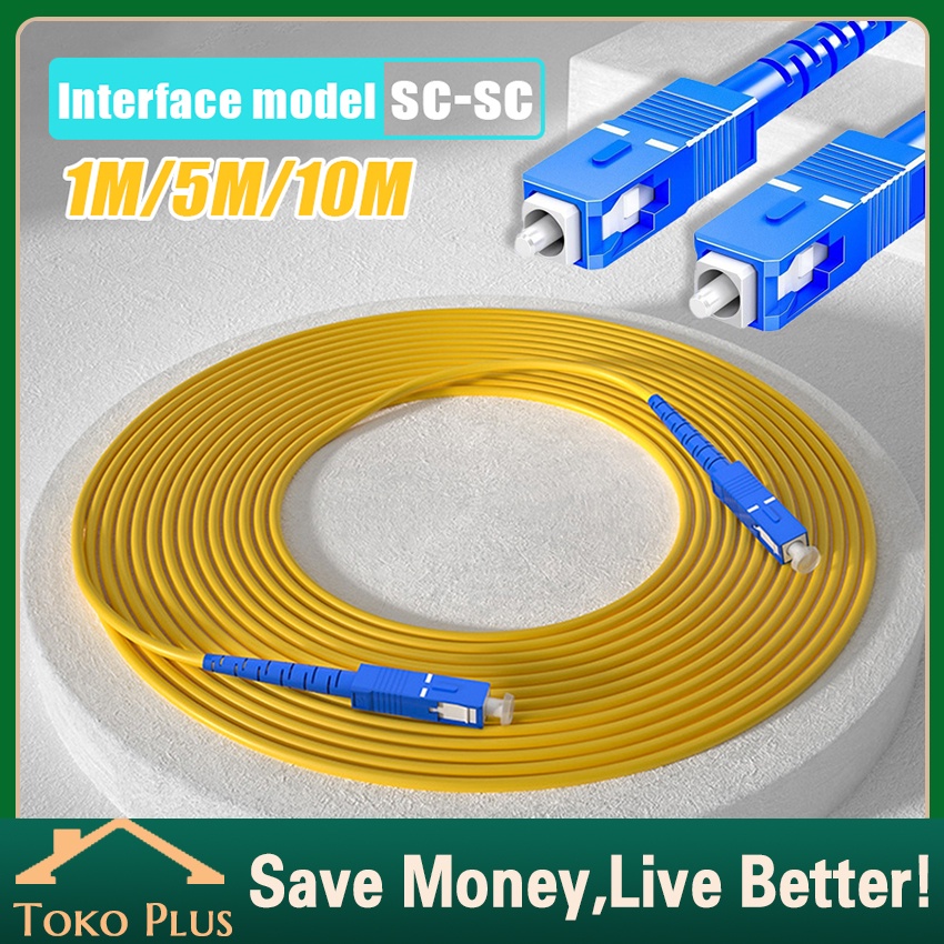 Jual 10M/5M/1M Patchcore Fiber Optic JOLINK 3mm Kabel Patchcord Patch ...