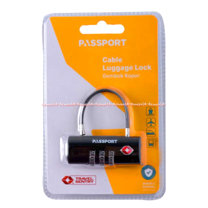 Jual Passport Cable Luggage Lock Gembok Koper Tsa 3 Kombinasi Angka ...