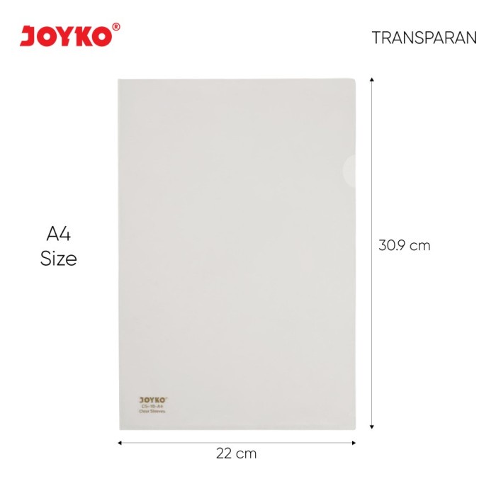 Jual Joyko Clear Sleeves A4 / Map L Bening Transparan CS-10-A4 (Satuan ...