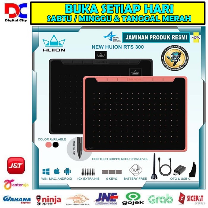 Jual Huion RTS-300 Pen Tablet Drawing Garansi Resmi / Tablet HUION RTS300 | Shopee Indonesia