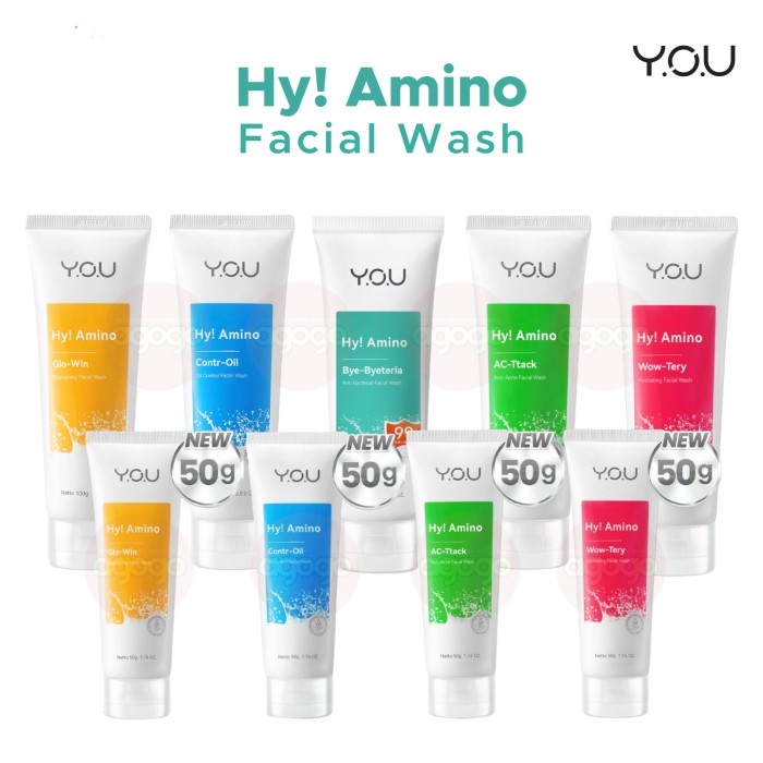 Jual YOU HY! AMINO FACIAL WASH SERIES - Y.O.U SABUN MUKA - Wow-Tery ...