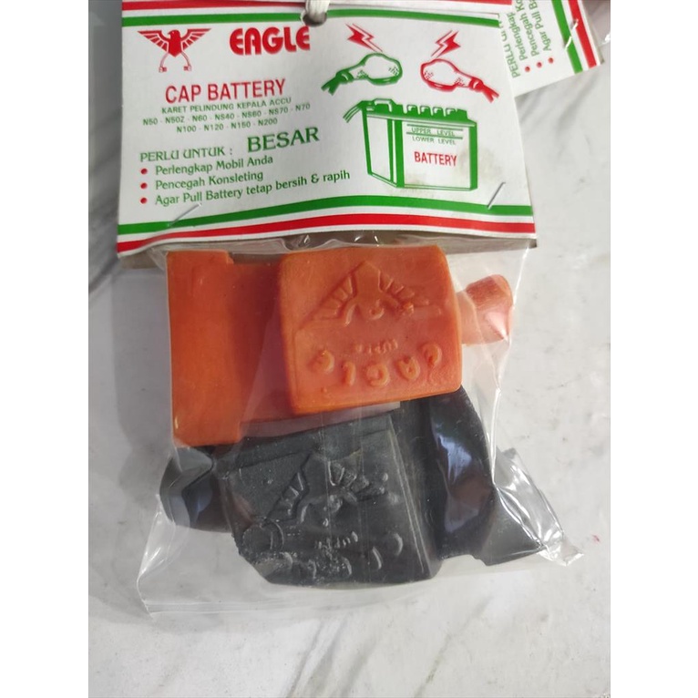 Jual Tutup Kepala Aki Cap Battery Accu Besar Karet Eagle 1set | Shopee ...