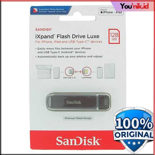 Jual Original 32/64/128/256/512 GB SanDisk iXpand Flashdisk Drive Luxe ...