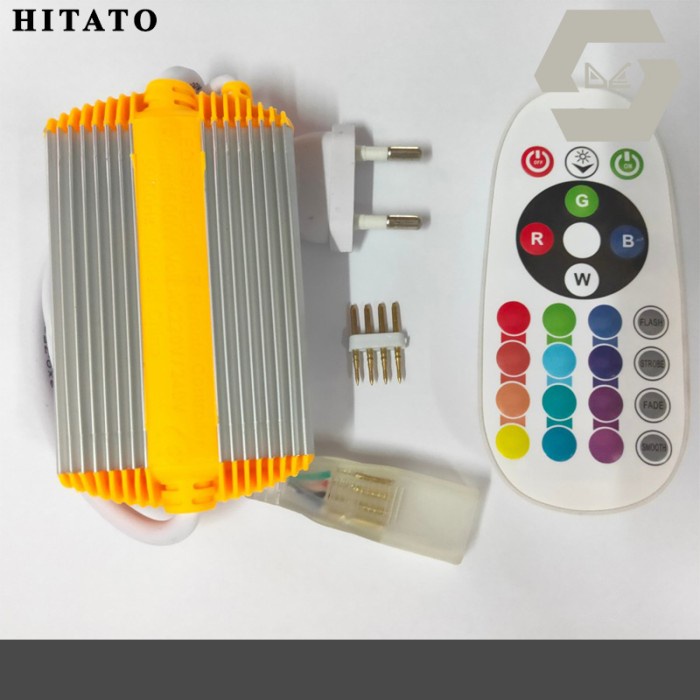 Jual Soket LED Transformer 4 Pin RGB Remote Controller Flasher IP65 ...