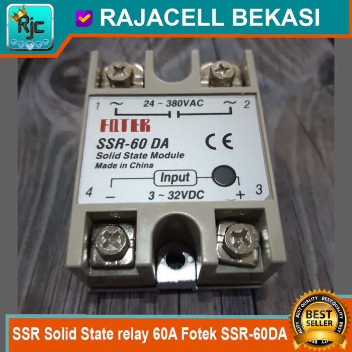 Jual SSR Solid State relay 60A Fotek SSR-60DA 60 Ampere 24-380V 220V AC Limited | Shopee Indonesia