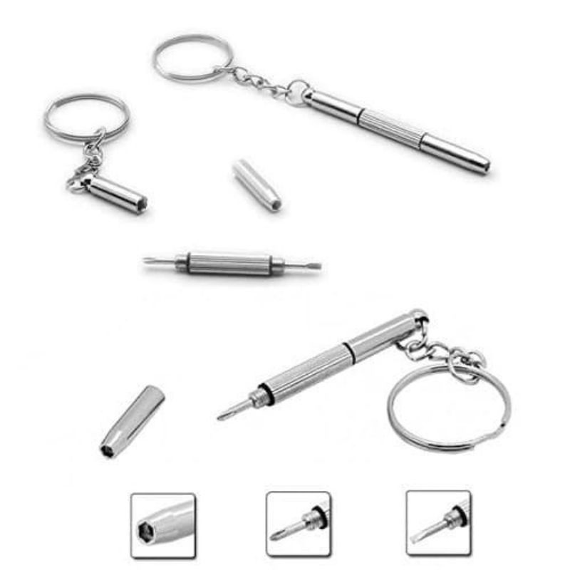 Jual A047-Gantungan Kunci Obeng Plus Minus Mini Screwdriver Keychain ...