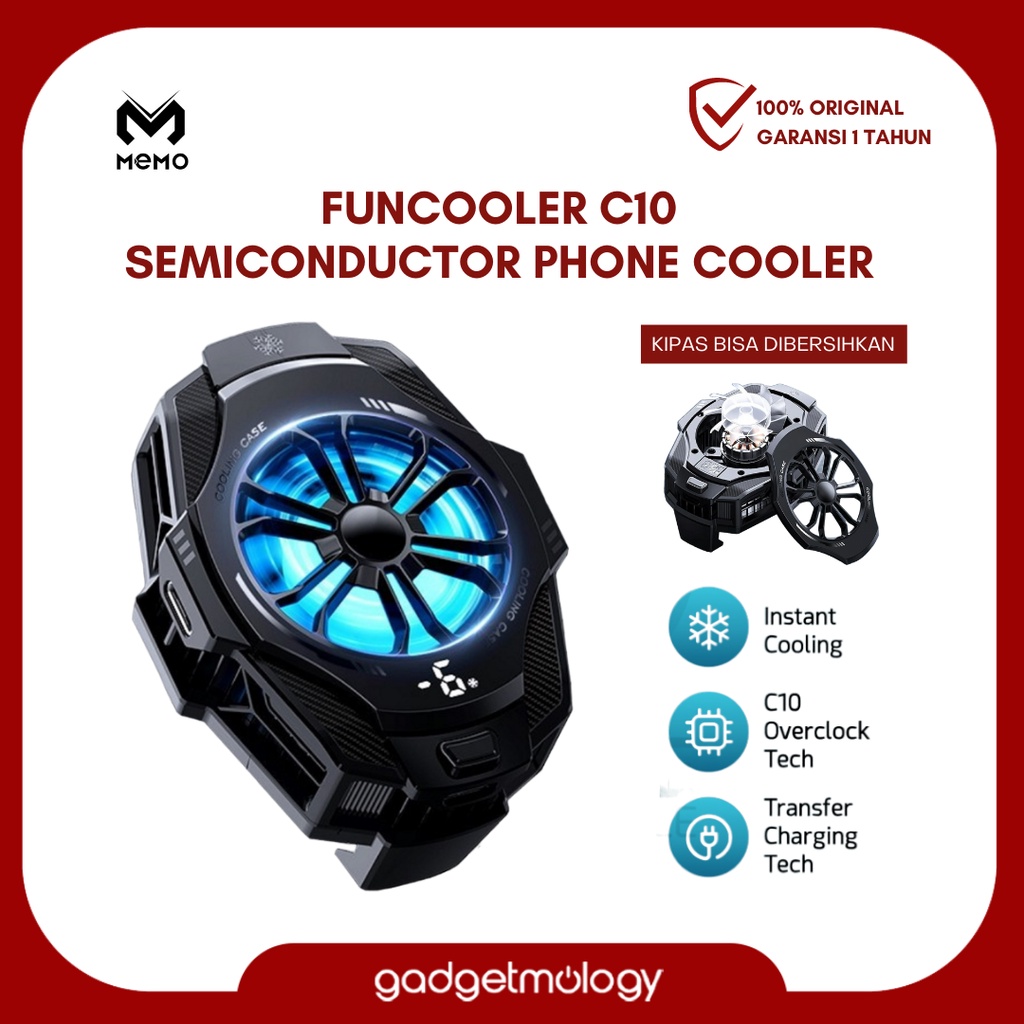 Jual FUNCOOLER C10 Fan Cooler Radiator Mobile With Port Charging Phone ...