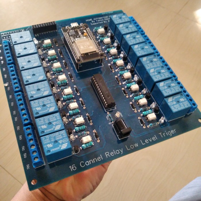 Jual Module smart home relay 16 channel saklar otomatis IOT model panelbase Limited | Shopee ...