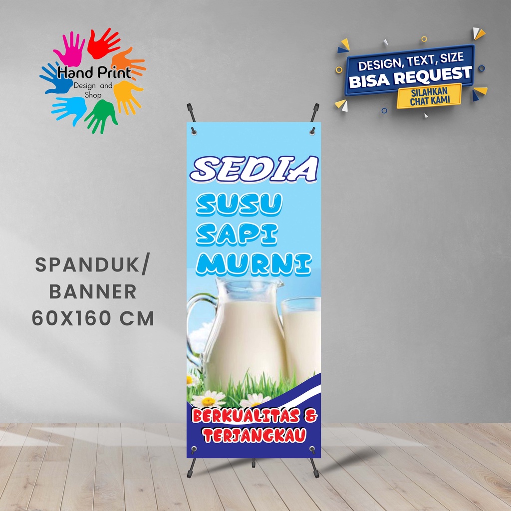 Jual Spanduk Banner Susu Murni Susu api Warna Biru Minuman Segar Ukuran ...