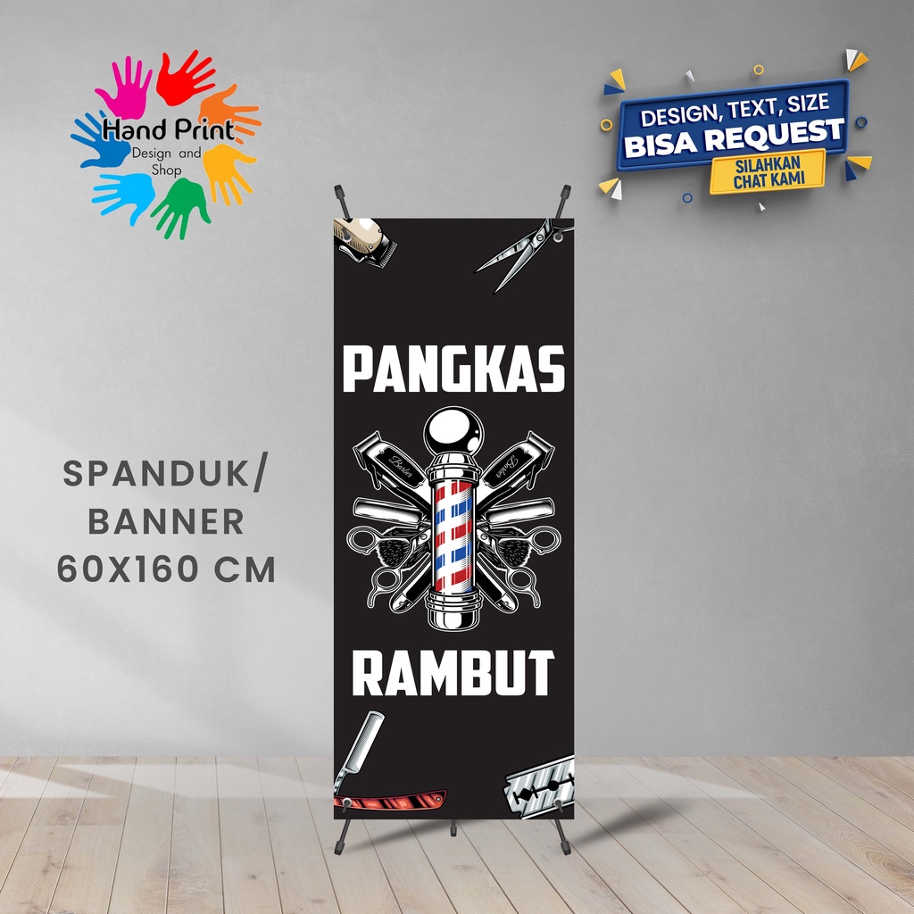 Jual Spanduk Banner Barbershop Pangkas Rambut Cukur Rambut Haircut ...