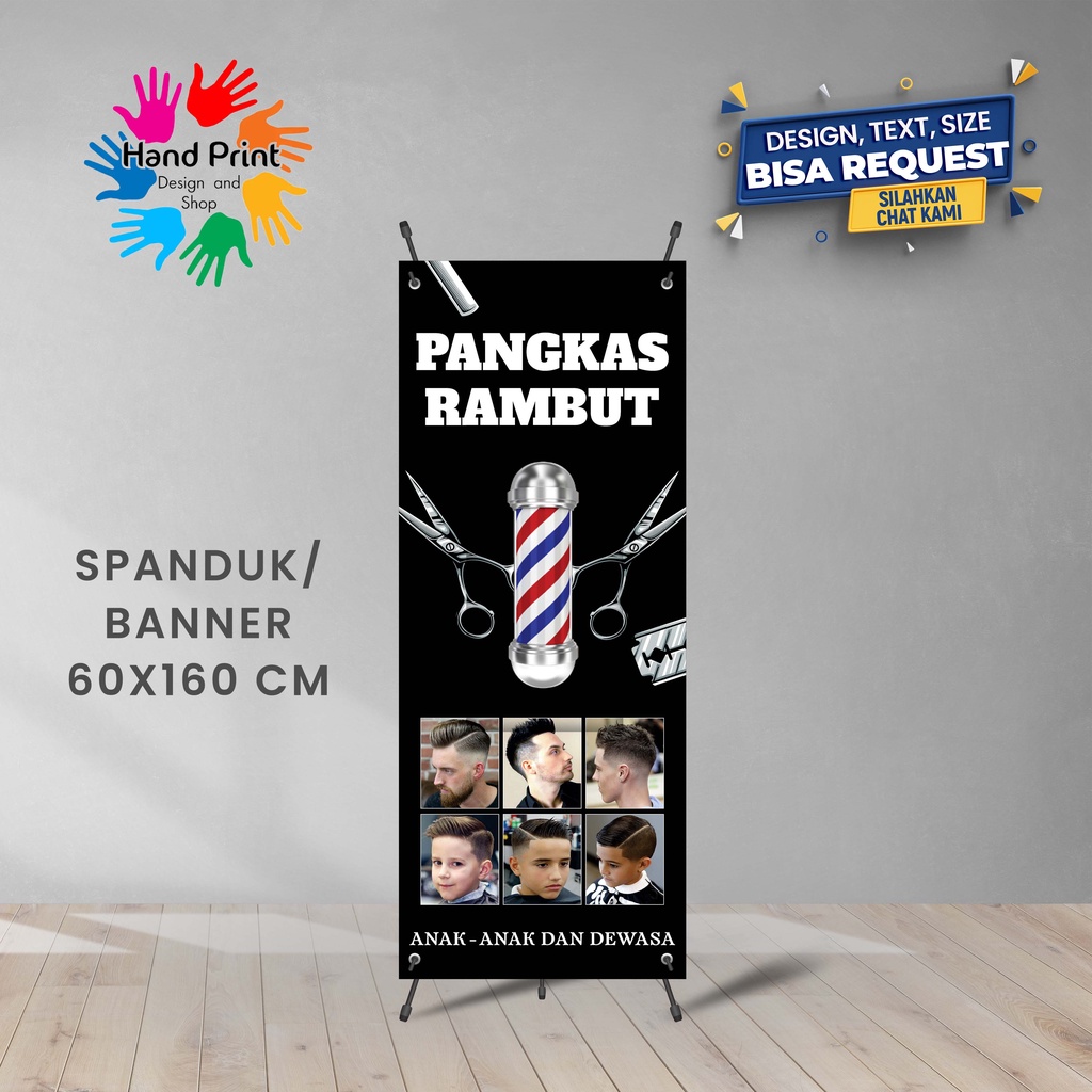 Jual Spanduk Banner Barbershop Pangkas Rambut Cukur Rambut Haircut ...