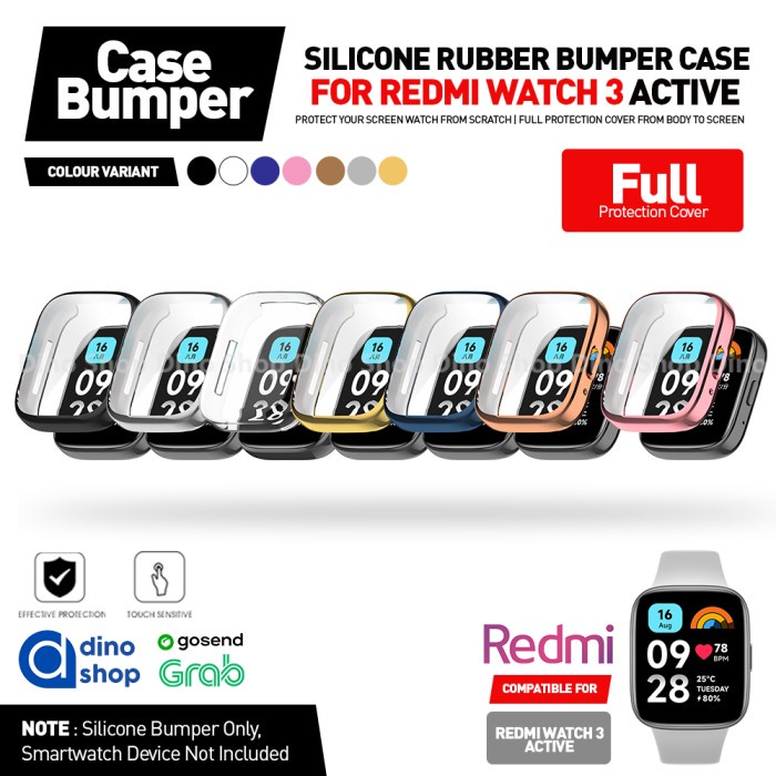 Jual TPU Soft Case For REDMI WATCH 3 ACTIVE Bumper Casing Screen ...
