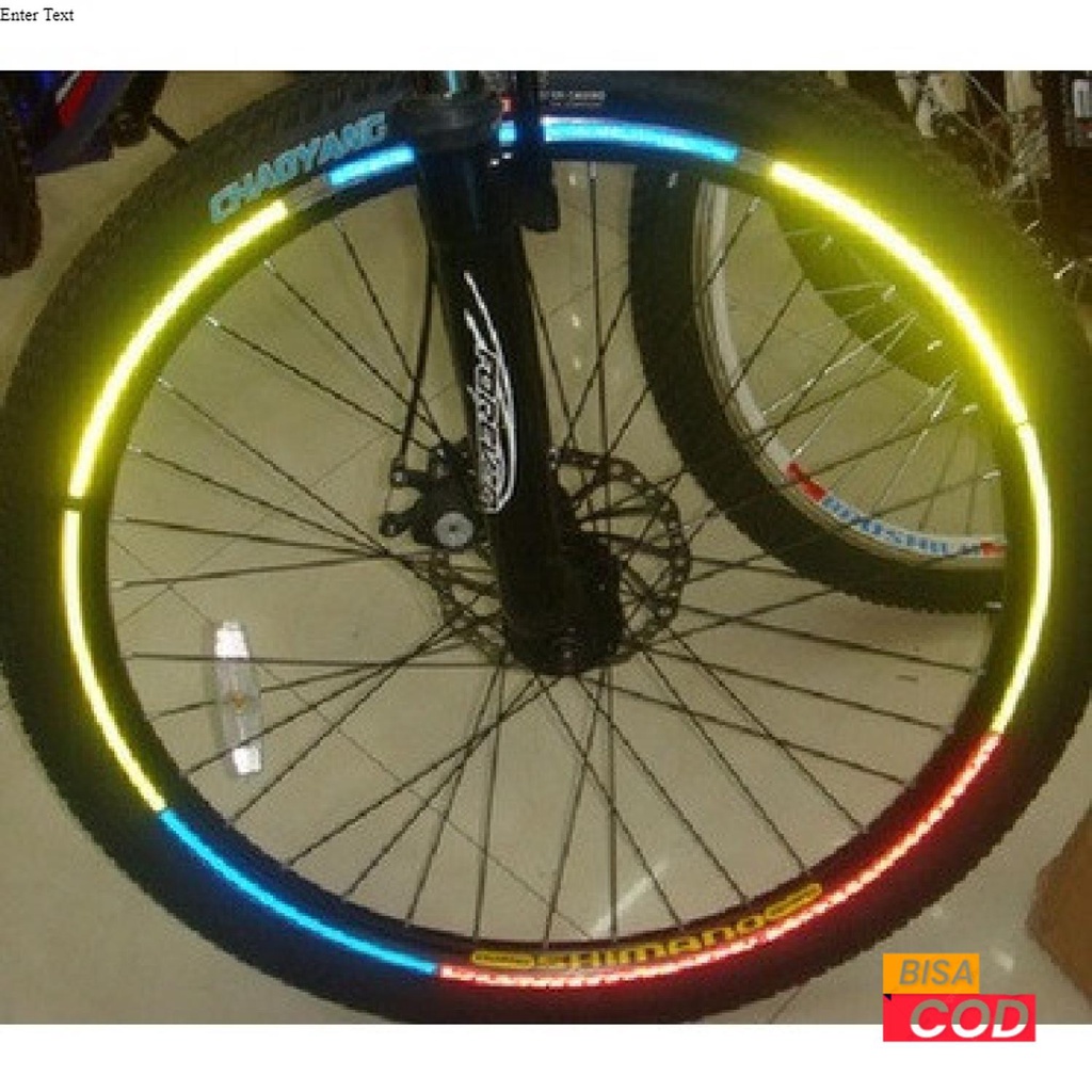 Jual 1 Set = 8 Strip Stiker Roda Sepeda Bicycle Wheel Reflective ...