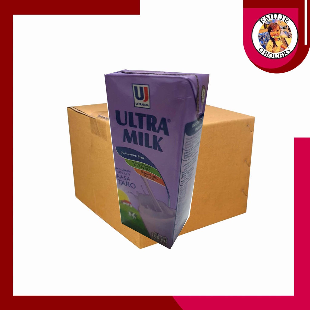 Jual Dus Karton Susu Ultra Milk Taro 200 ml 200ml Isi 24 | Shopee Indonesia