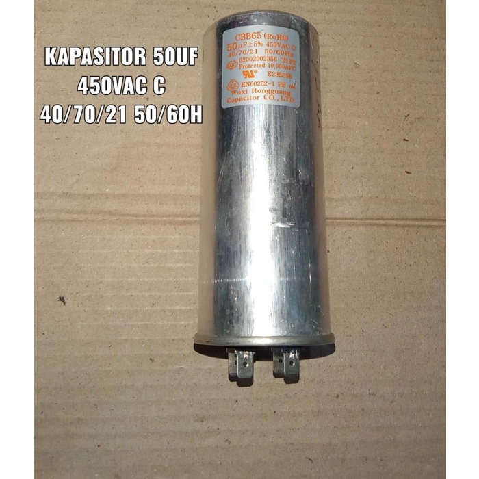 Jual Kapasitor Kompressor Outdoor AC 5PK Aqua Haier CBB65 50 uF mF ...