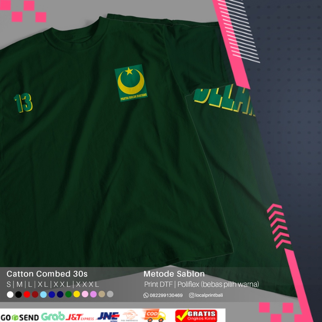 Jual KAOS PARTAI ORGANISASI PDH KEREN /SABLON CUSTOM DTF KAOS BAJU ...