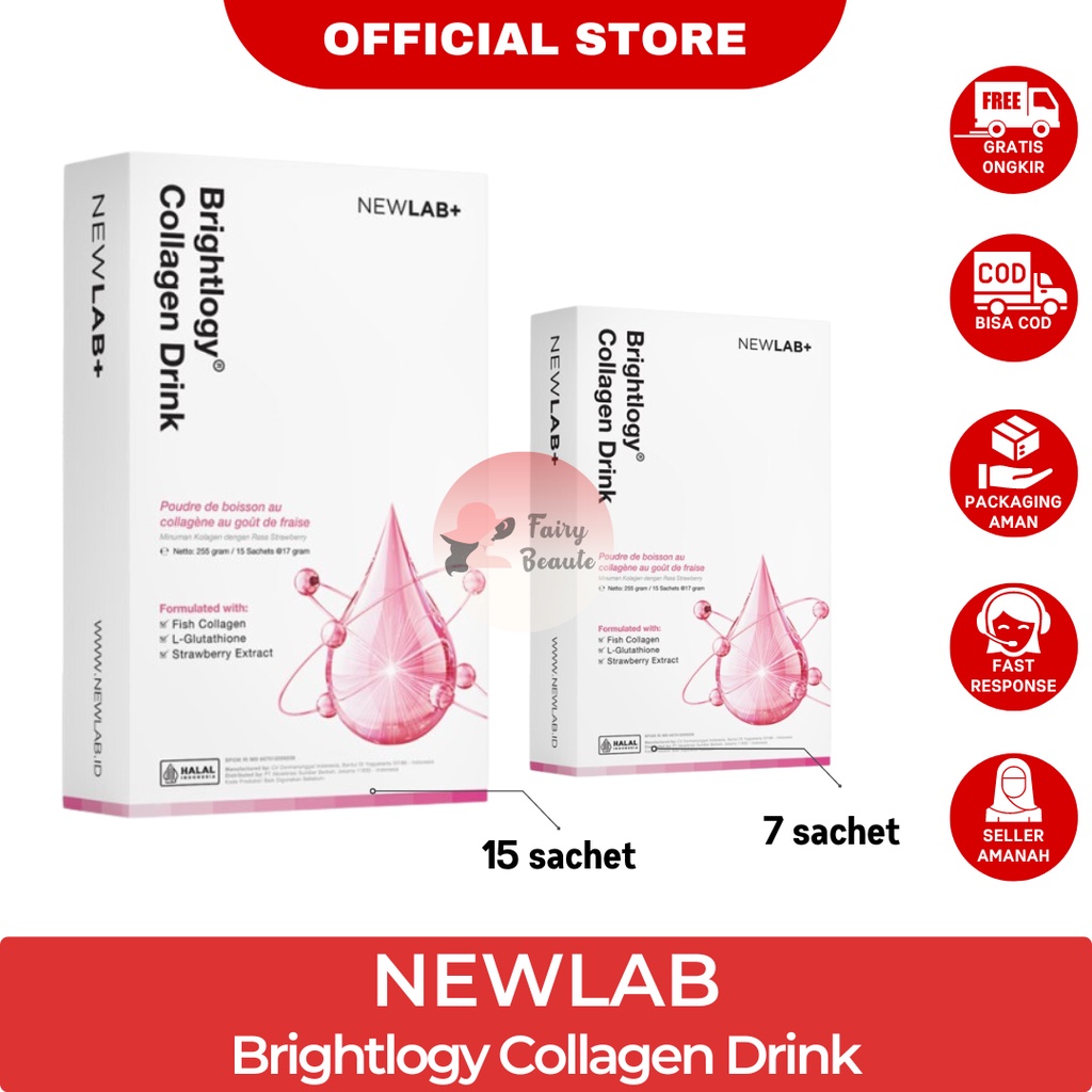 Jual Newlab New Lab Minuman Kolagen Pemutih Badan Cepat | Premium Collagen Drink | Colagen ...