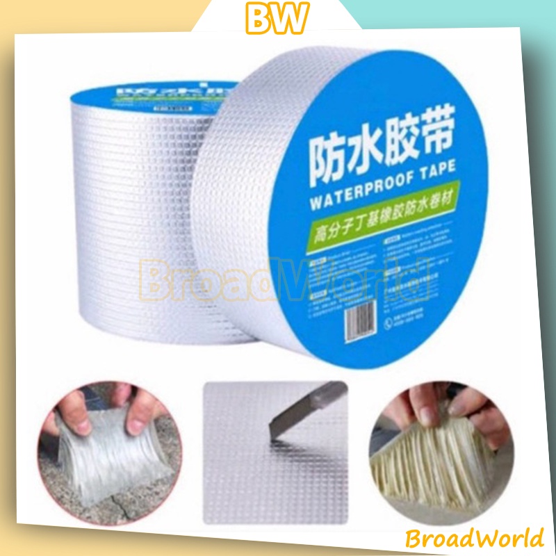 Jual Tape Anti bocor Foil Butyl Aluminium 5M X 5CM Waterproof Perekat Lakban Isolasi Anti Air ...