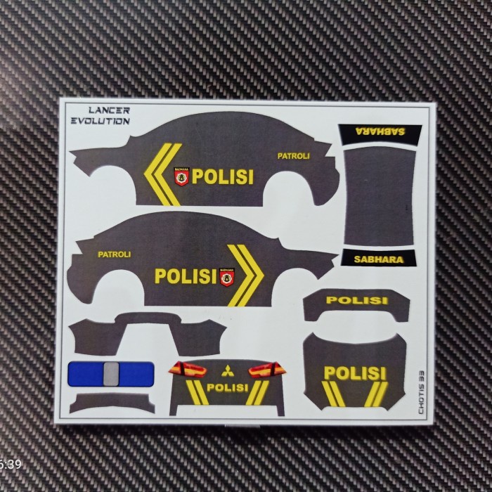Jual FAZ SJT Decal hotwheels mitsubishi evo x polisi sabhara | Shopee ...