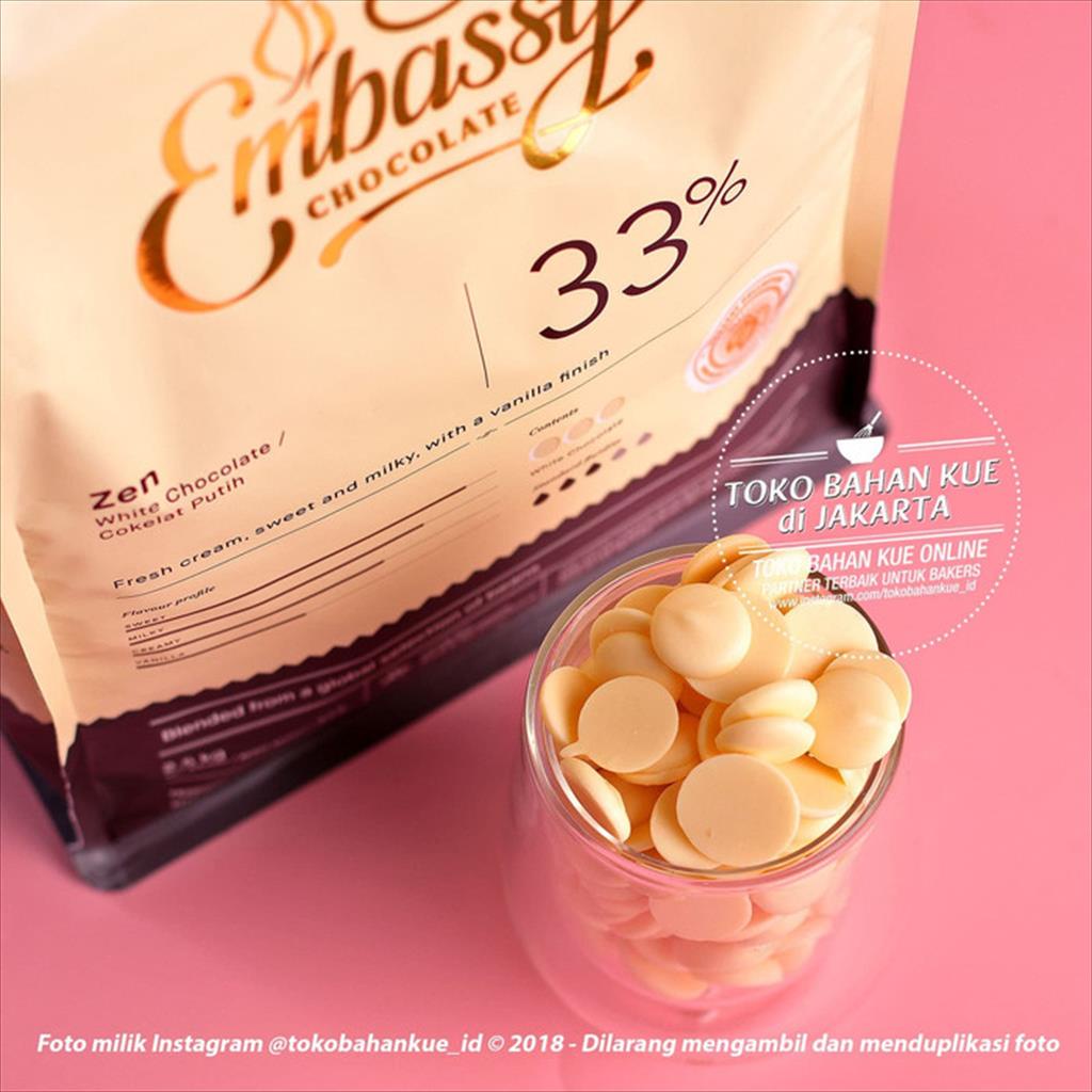Jual Tulip Embassy Chocolate - Zen 33% 250gr White Couverture Cokelat ...