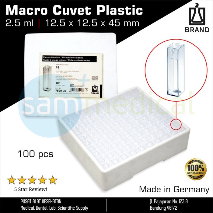 Jual Brand Cuvvete Macro Disposable Kuvet 2.5 ml / Cuvet cuvettes ...