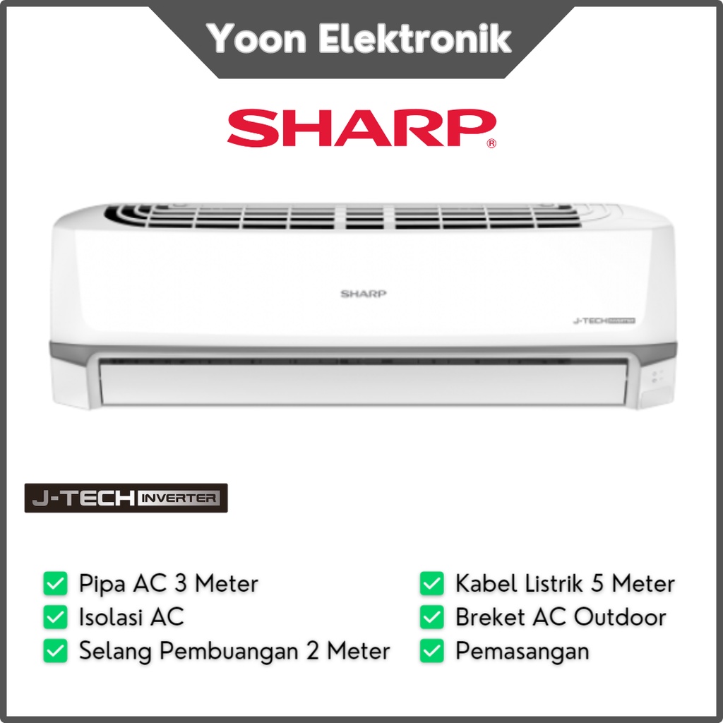 Jual AC SHARP 2 PK - AHX-18ZY - J-TECH INVERTER - R32 + PEMASANGAN ...