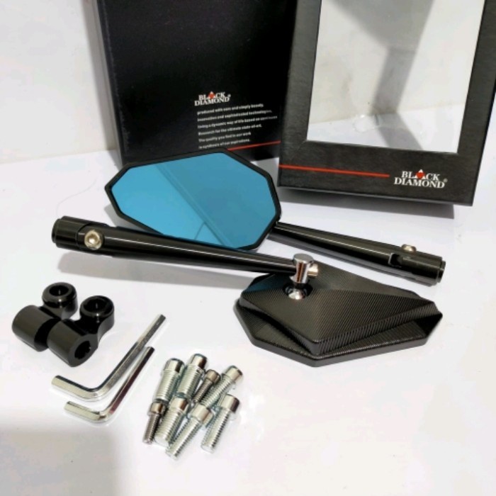 Jual Kaca Spion Black Diamond Model Daun Universal Full Alumunium CNC ...