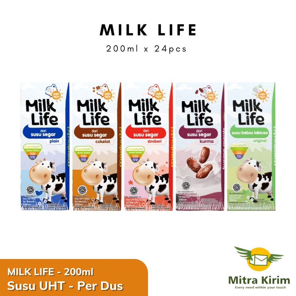 Jual Susu Milk Life UHT 200ml x 24pcs - Per Dus | Shopee Indonesia