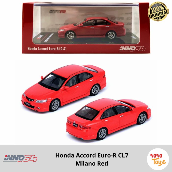Jual Inno 1/64 Honda Accord Euro-R CL7 Milano Red w/ Extra Wheels ...