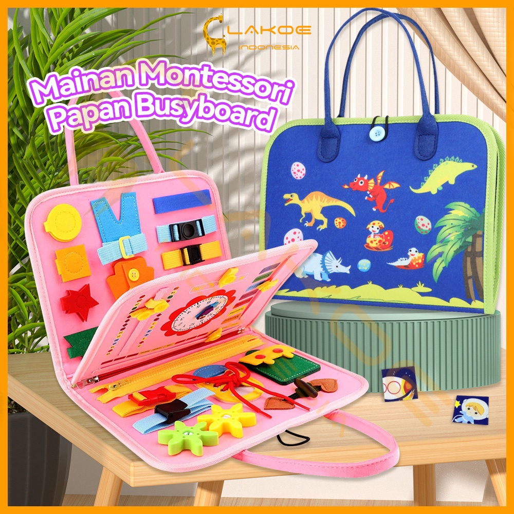 Jual Lakoe Mainan Montessori Papan Busyboard/Mainan edukasi anak ...