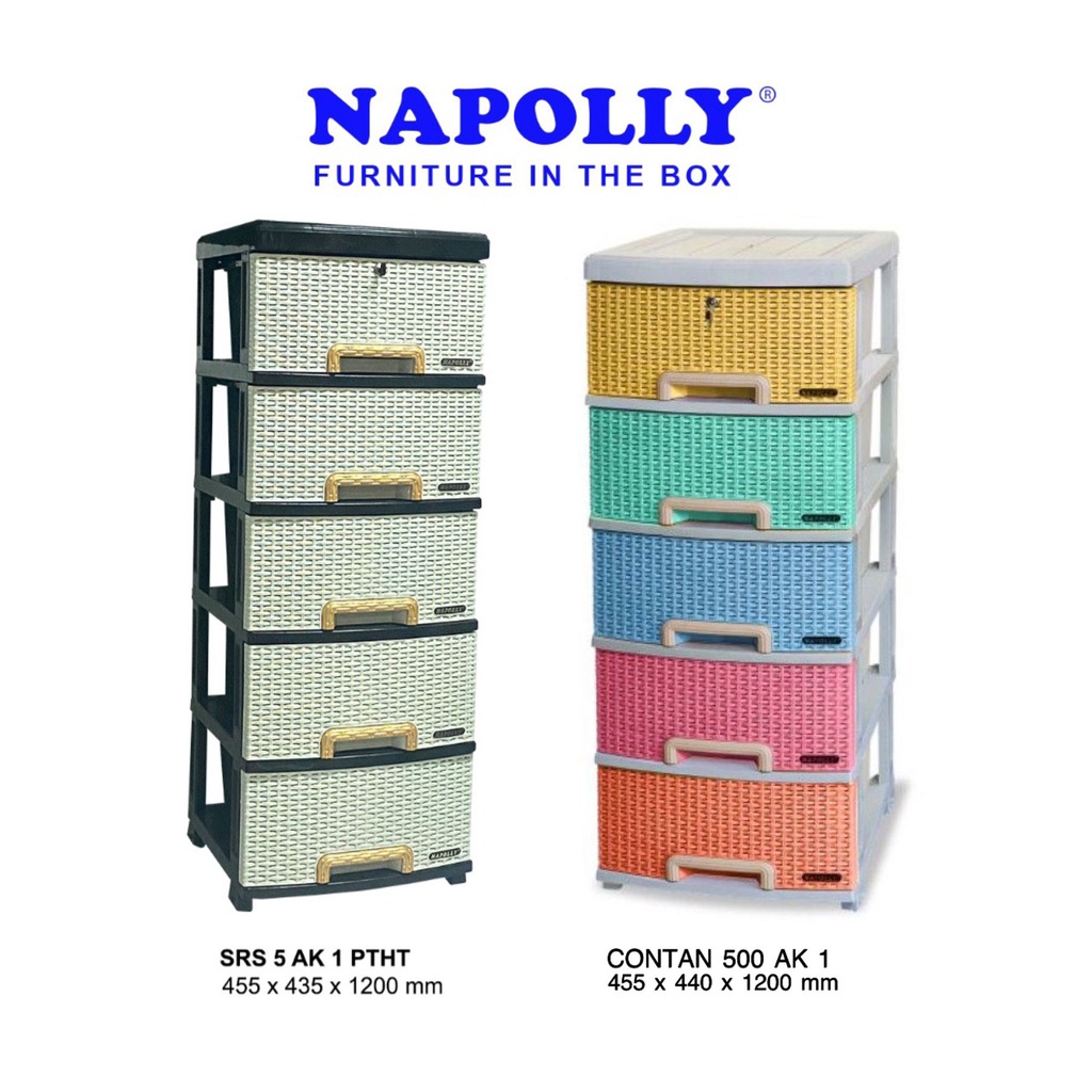 Jual NAPOLLY - LACI DRAWER CABINET 4 susun 5 susun warna warni Contan ...
