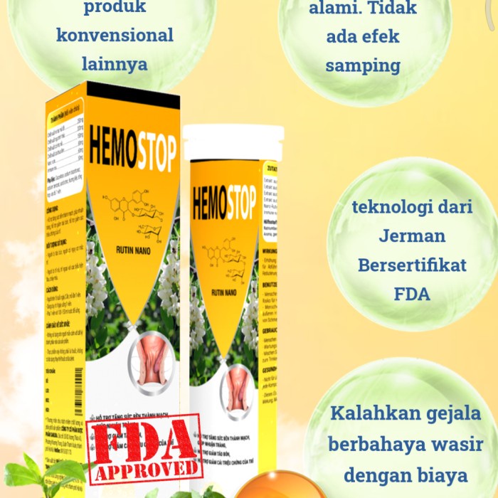 Jual HEMOSTOP OBAT ABEIEN WASIR ATASI BAB SEMBELIT BERDARAH 20 TABLET ...
