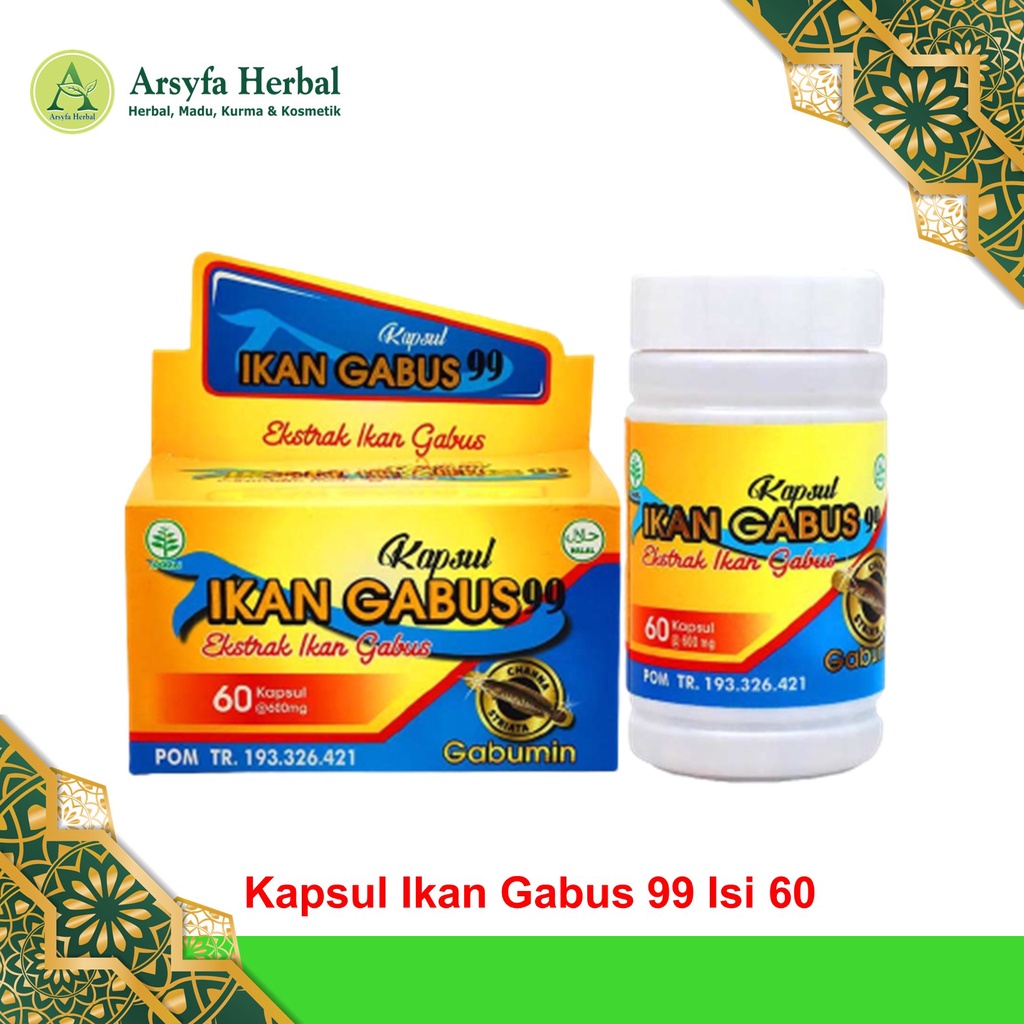 Jual Kapsul Ikan Gabus 99 Ekstrak Ikan Gabus GABUMIN Isi 60 Kapsul ...