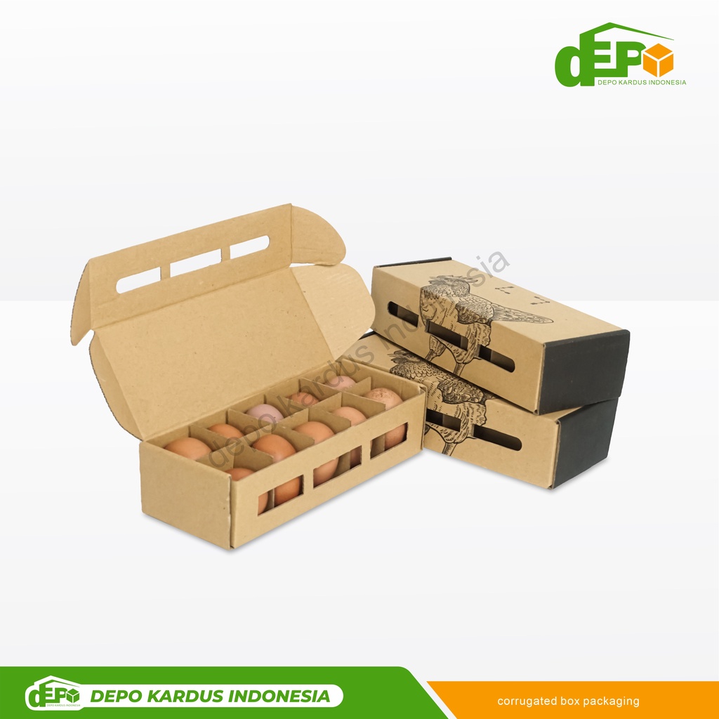 Jual Box Telur isi 10 (24x9x6)+Sekat Box/kardus/Telur/Endok/Endog ...