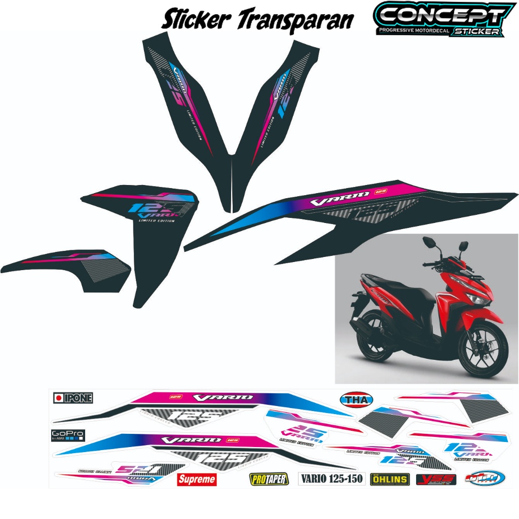 Jual STICKER TRANSPARAN STRIPING VARIO LED TAHUN 2017-2020 BAHAN ...