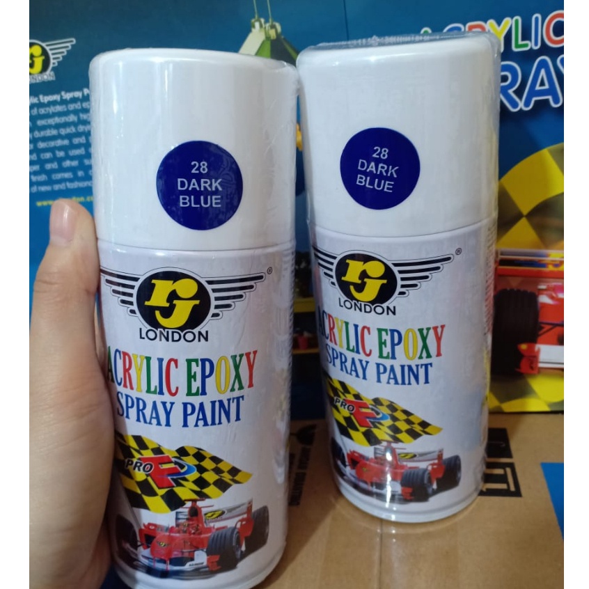 Jual Pilox Pilok Cat Semprot RJ London 300cc - 28 Dark Blue / Biru ...