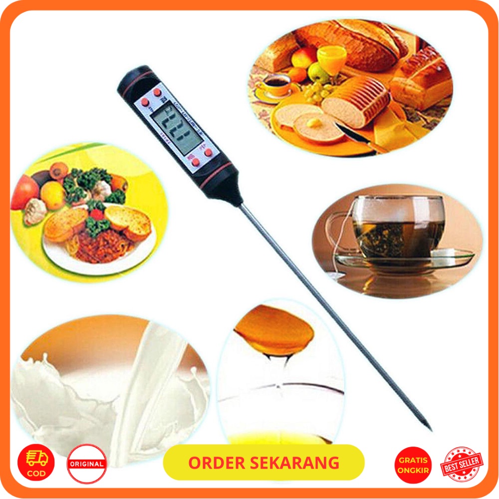 Jual Termometer Alat Ukur Termometer Makanan Digital Daging Kopi Susu ...