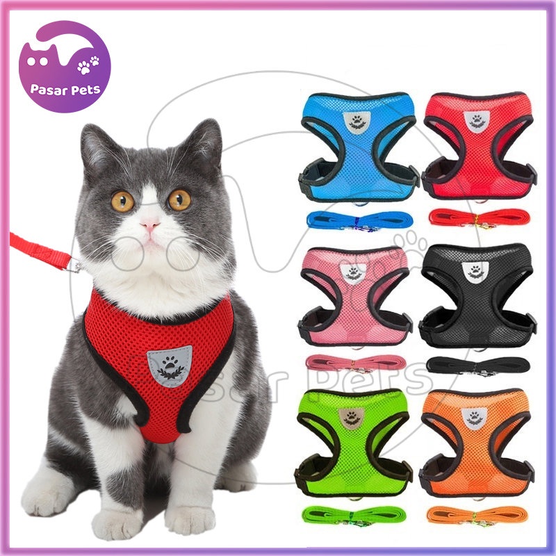 Jual Harness Kucing Rompi Tali Tuntun Anjing Kecil Tali Kucing Panjang ...