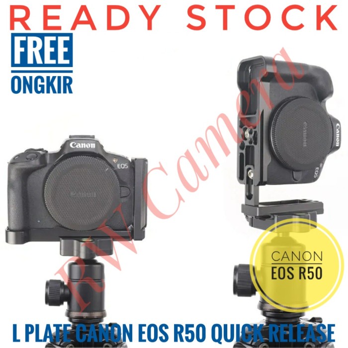 Jual L Plate Plat Tripod Canon EOS R50 EOSR50 Grip Quick Release Hand ...