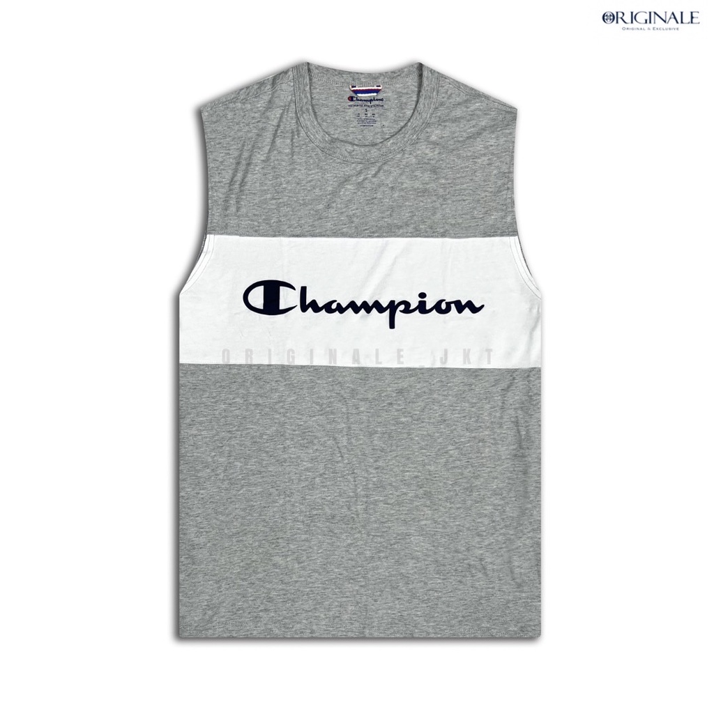 Jual Kaos Singlet Pria Colorblock Muscle Tee by CHM - Grey | Shopee ...