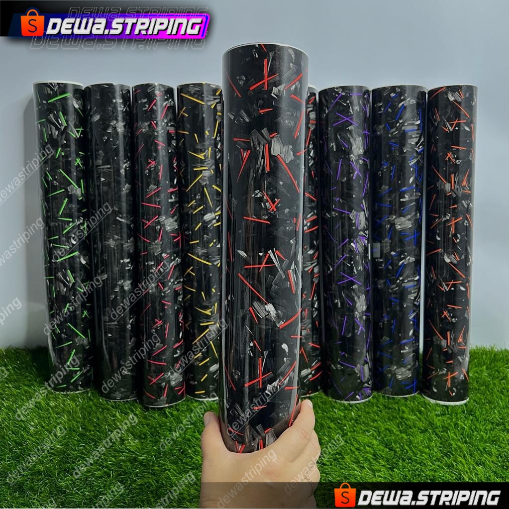 Jual Stiker Forged Setiker motif carbon forged Stiker motor ukuran 50cm ...