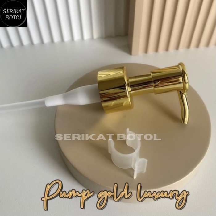 Jual PUMPLOCK GOLD LUXURY NECK 24 TANPA BOTOL TUTUP PUMP CLIP OIL GOLD ...