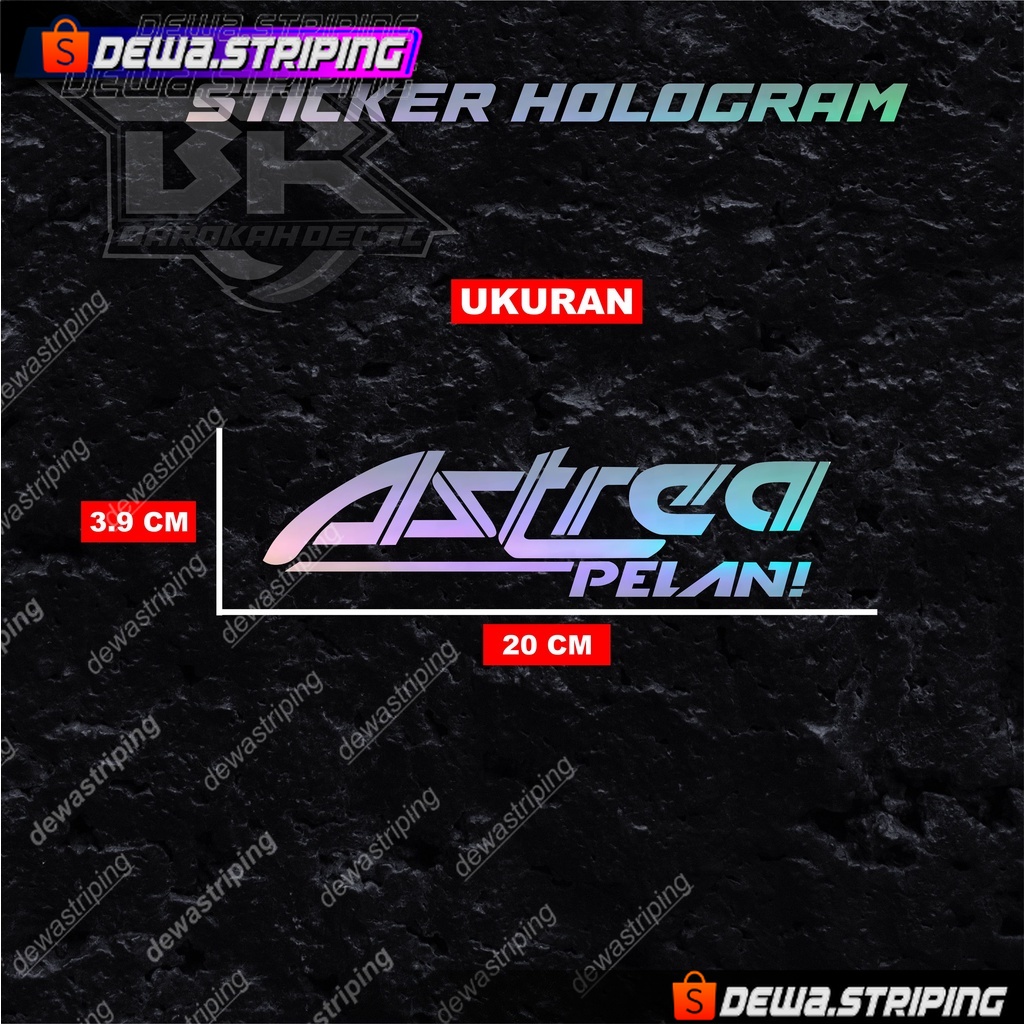 Jual Sticker Cutting Pelan Stiker Motor Pelan Hologram Harga Satuan ( 1 ...