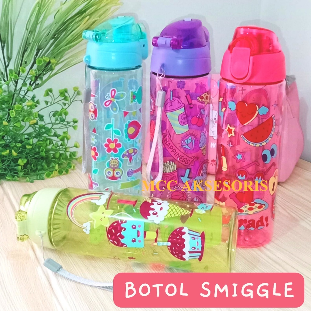 Jual Botol Minum Smiggle Botol Minum Anak Sekolah Warna Warni Lucu Flip ...