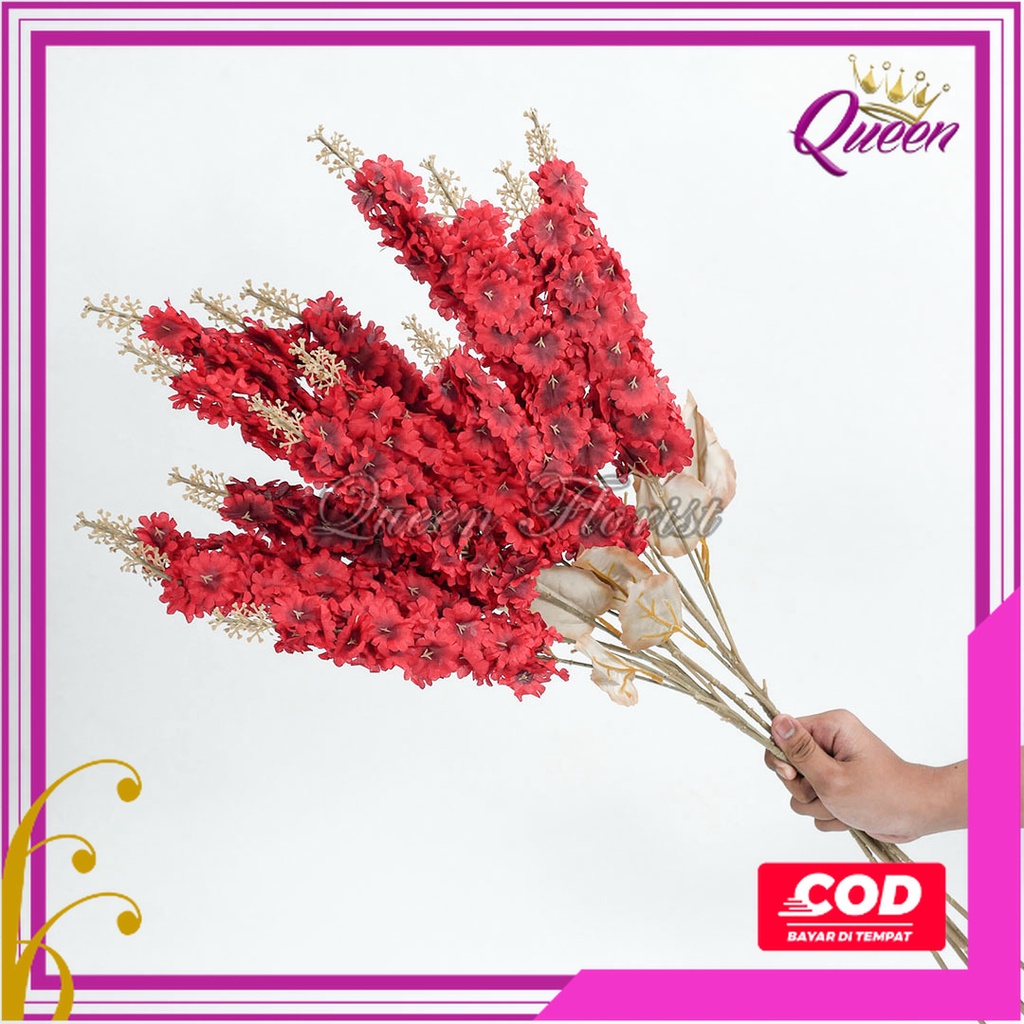 Jual Delphinium Spring Cabang 3 Artificial Bunga Imitasi Flower ...