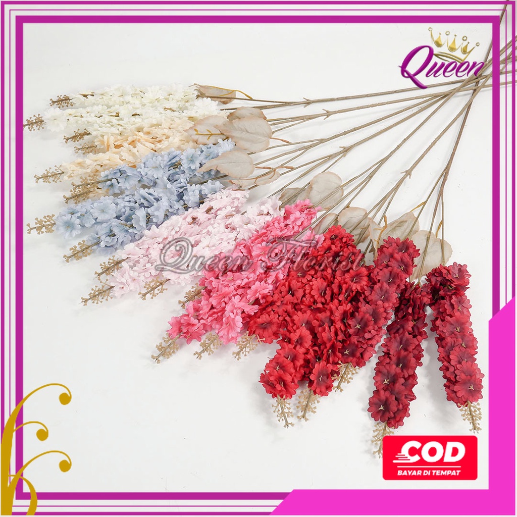 Jual Delphinium Spring Cabang 3 Artificial Bunga Imitasi Flower ...