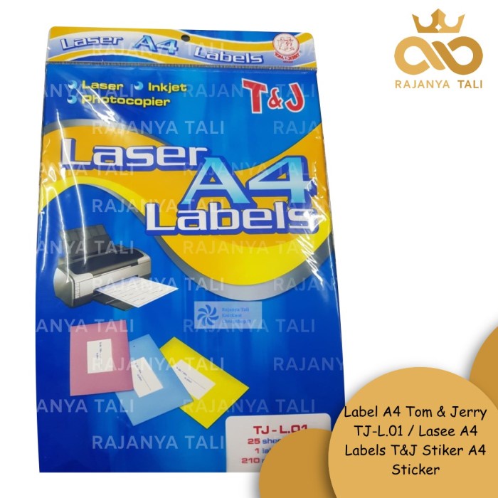 Jual Label A4 Tom & Jerry TJ-L.01 / Lasee A4 Labels T&J Stiker A4 ...