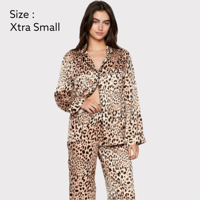 Jual Victoria's Secret Silk Long Pajamas Set Original - Champagne ...