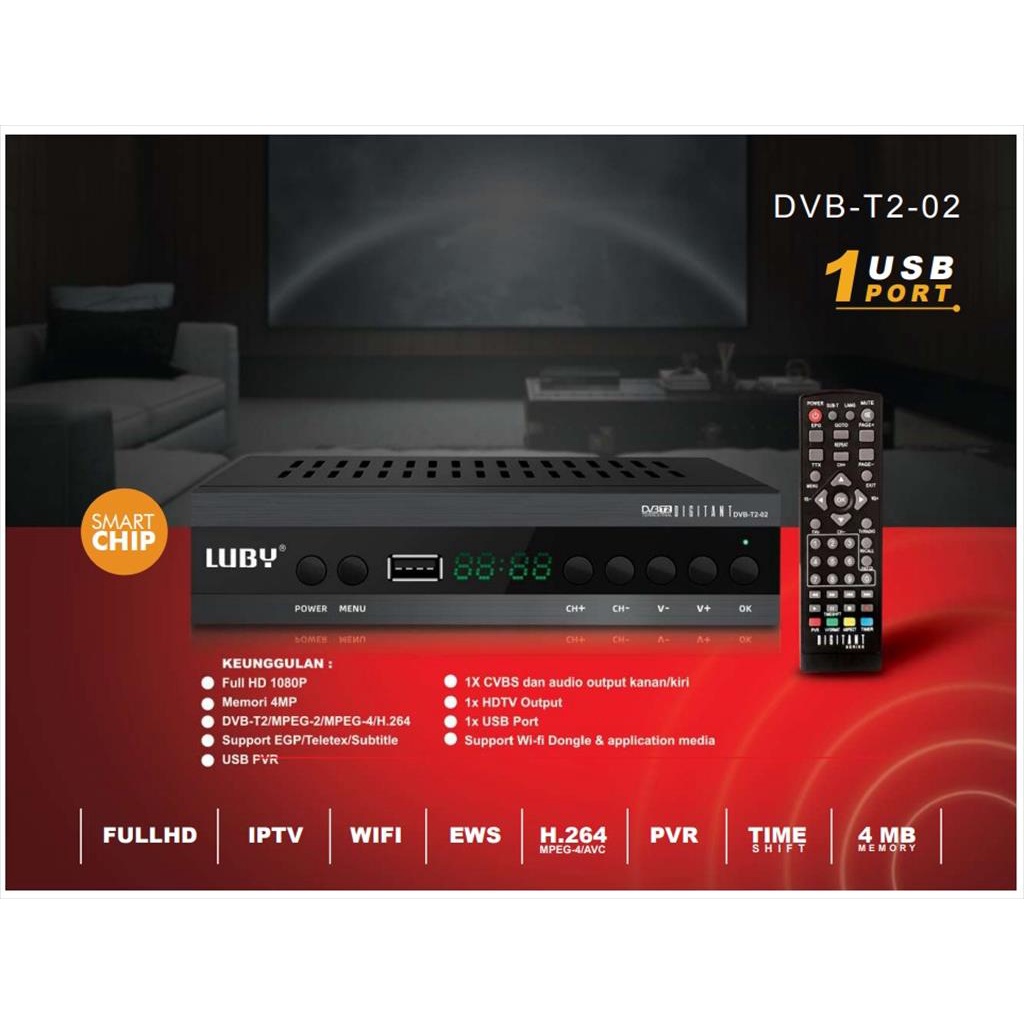 Jual LUBY STB ( Set Top Box ) - Penerima Siaran TV Digital DVB T2 01 / T2 02 / T2 03 Bisa ...
