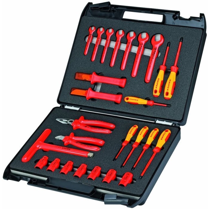 Jual KNIPEX 98 99 12 Kunci Tool Kit Set VDE Standard Tool Case 26 Parts ...